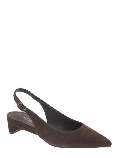 Cordani Royce Leather Slingback Pump - Brown Suede