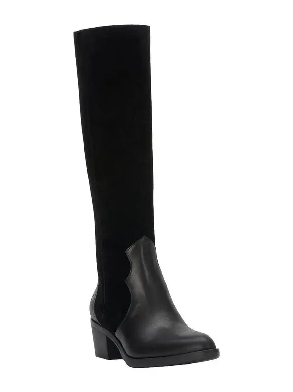Lucky Brand Frahna Leather Knee High Boot - Black