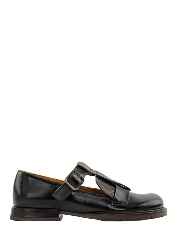 Chie Mihara Jeiyei Patent Leather Mary Jane Flat - Black