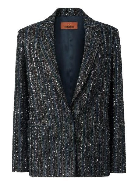 Missoni Striped Lamé Knit Blazer - Multicoloured