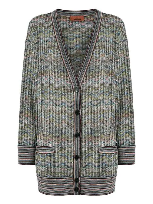 Missoni Oversized Viscose-blend Cardigan With Sequins - Multicoloured