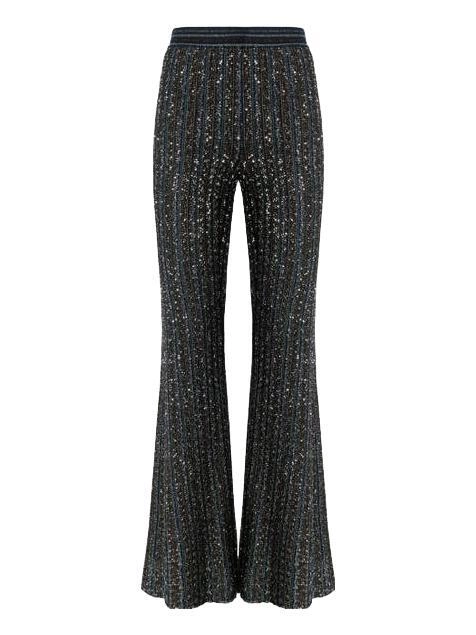 Missoni Striped Flared Trousers With Sequins - Multicoloured