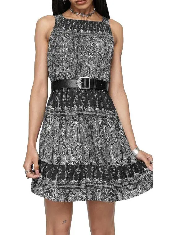 DISTURBIA Zelira Shirred Mini Dress - Black