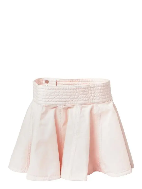 Alaïa Peplum Corset Belt In Pleated Cotton - Pink