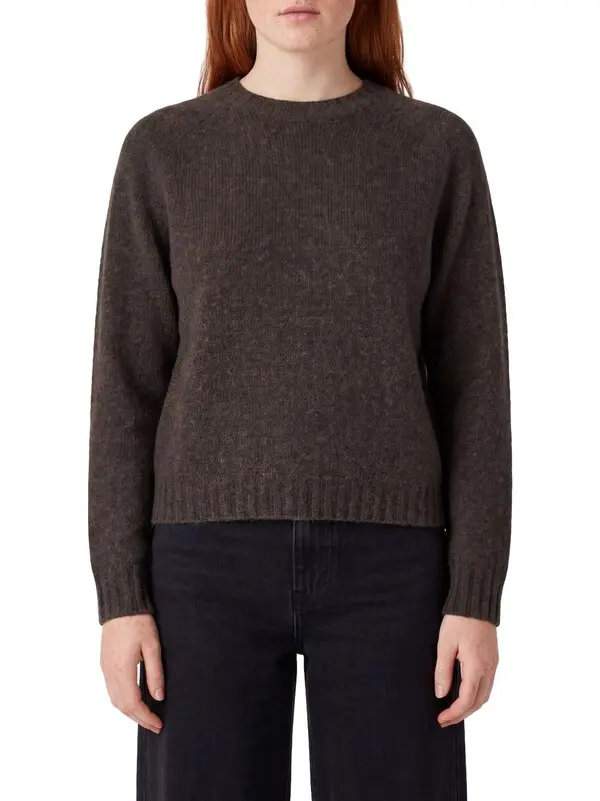 ROBERTO COLLINA Merino Wool And Baby Camel Crew Neck Jumper - Brown