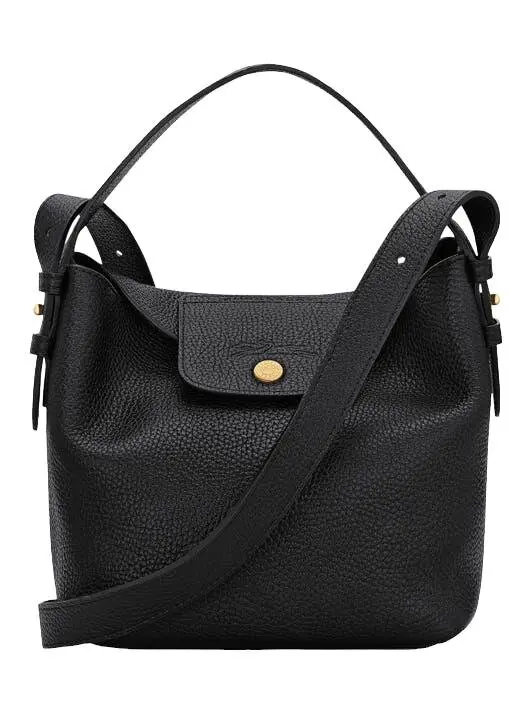 Longchamp Le Cadence S Leather Bucket Bag - Black