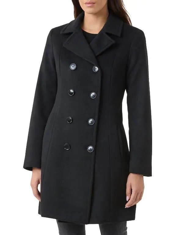 Sofia Cashmere Modern Cashmere Trench Coat - Black