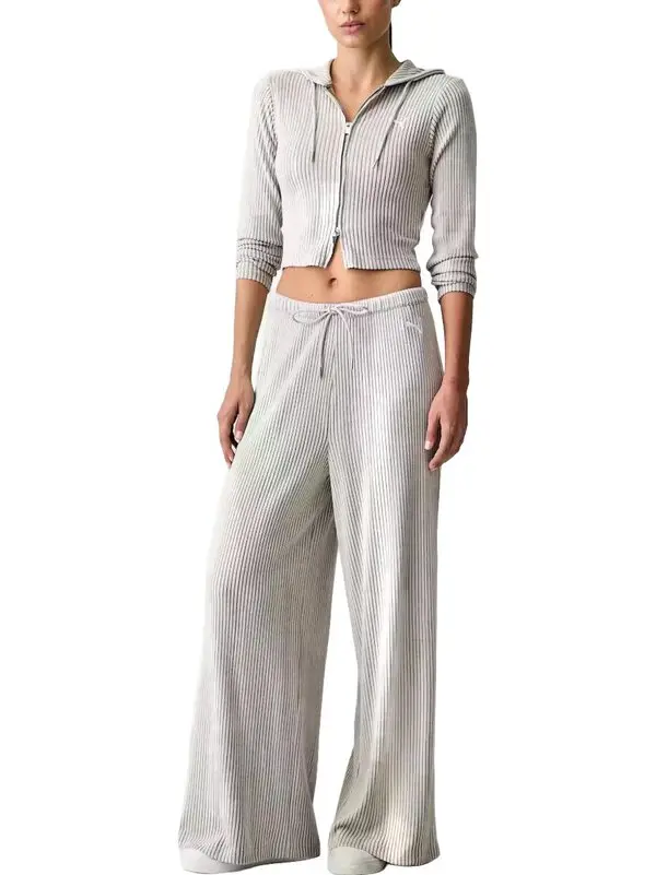 PUMA Ribbed-knit Track Pants - Grey