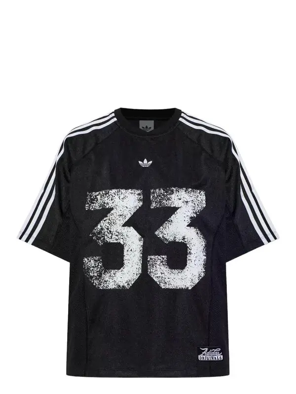 Adidas Logo-print Mesh T-shirt - Black