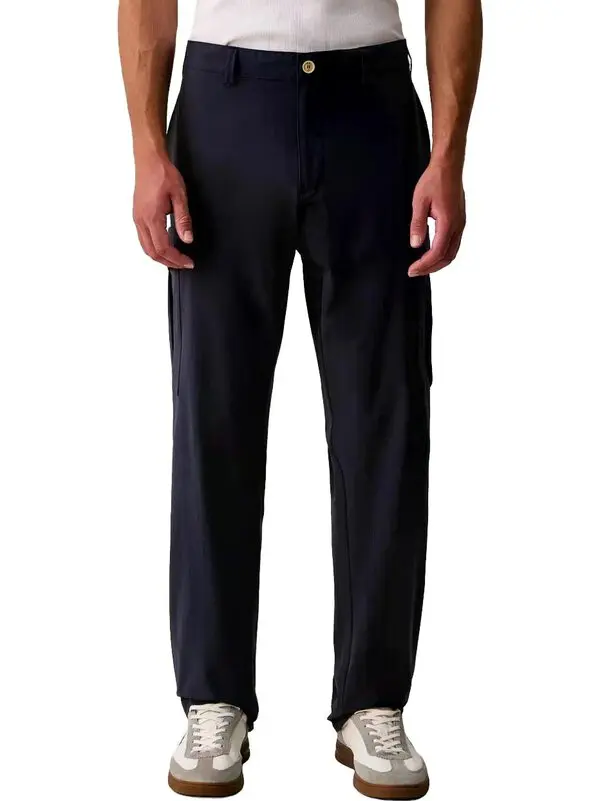 AERONAUTICA MILITARE Embroidered-logo Cargo Pants - Blue