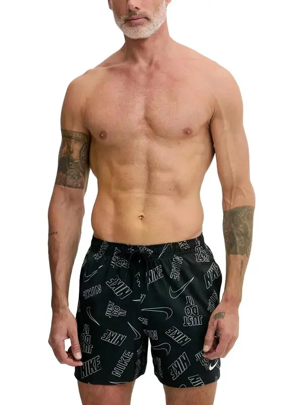 Nike Logo-print Drawstring Swim Shorts - Black
