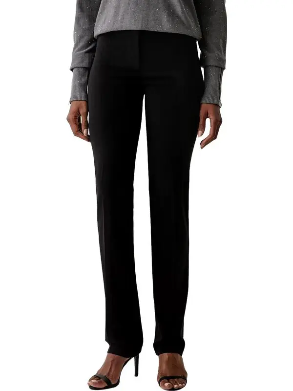 Patrizia Pepe Fly-plaque Slim-fit Trousers - Black