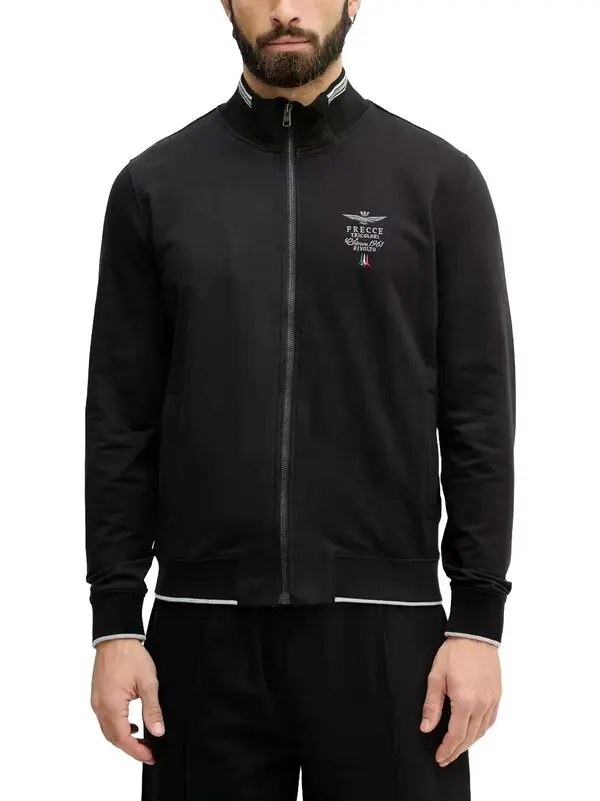 AERONAUTICA MILITARE Frecce Tricolori Zip-up Sweatshirt - Black