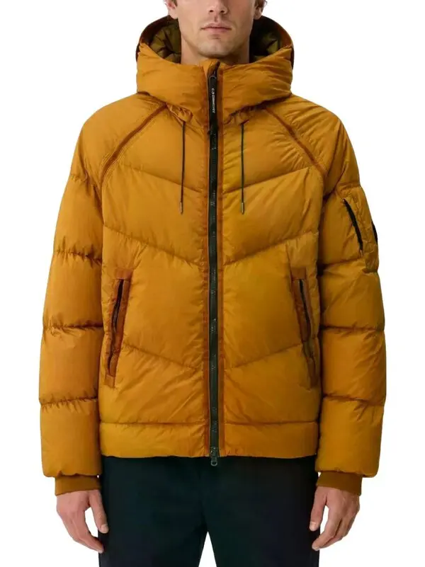 C.P. COMPANY Quilted Hooded Paded Jacket - Yellow