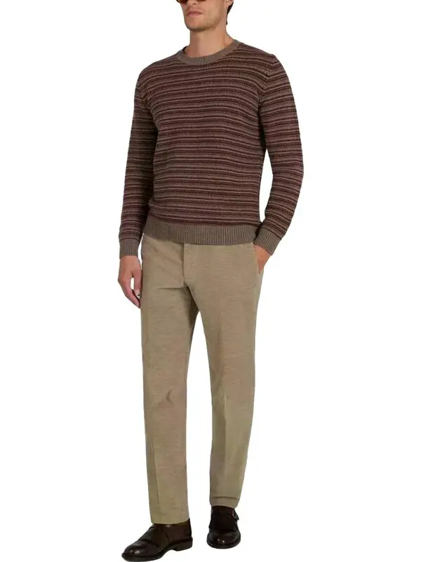 SLOWEAR Geelong-wool Jacquard-knit Sweater - Brown