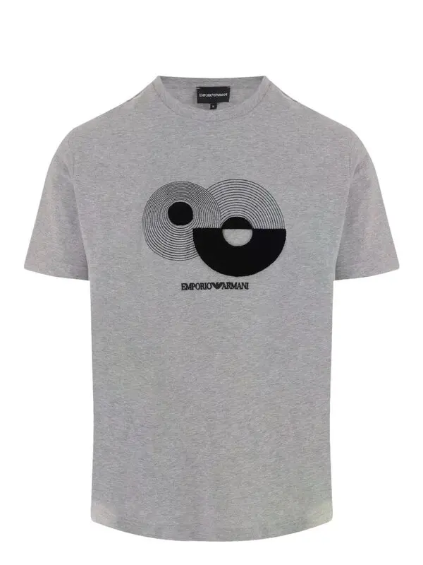 Emporio Armani Graphic-print T-shirt - Grey