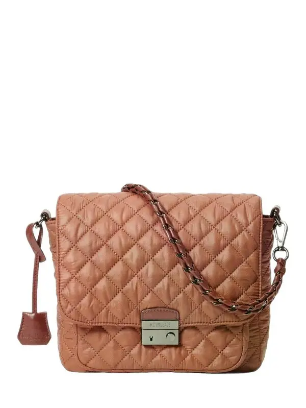 Mz Wallace Medium Crosby Lock Cross Body Bag - Brown