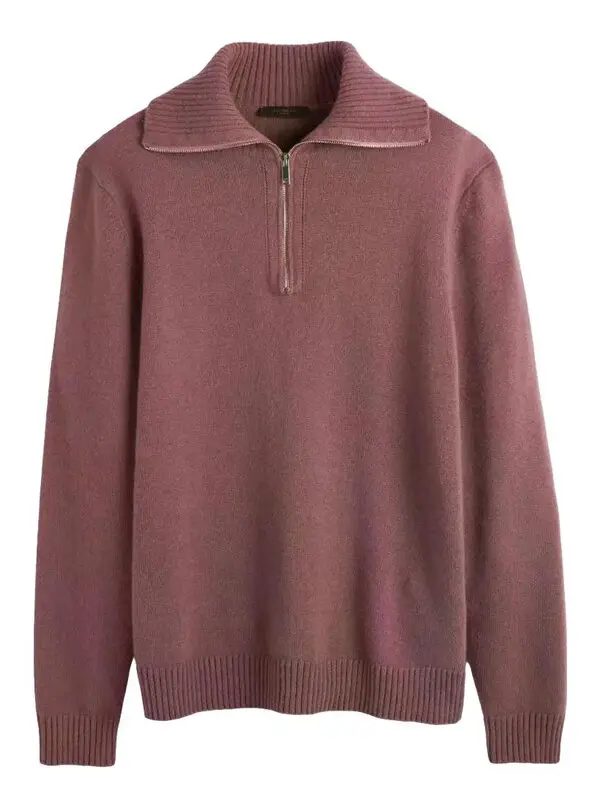 SLOWEAR Half-zip Cashmere Sweater - Red