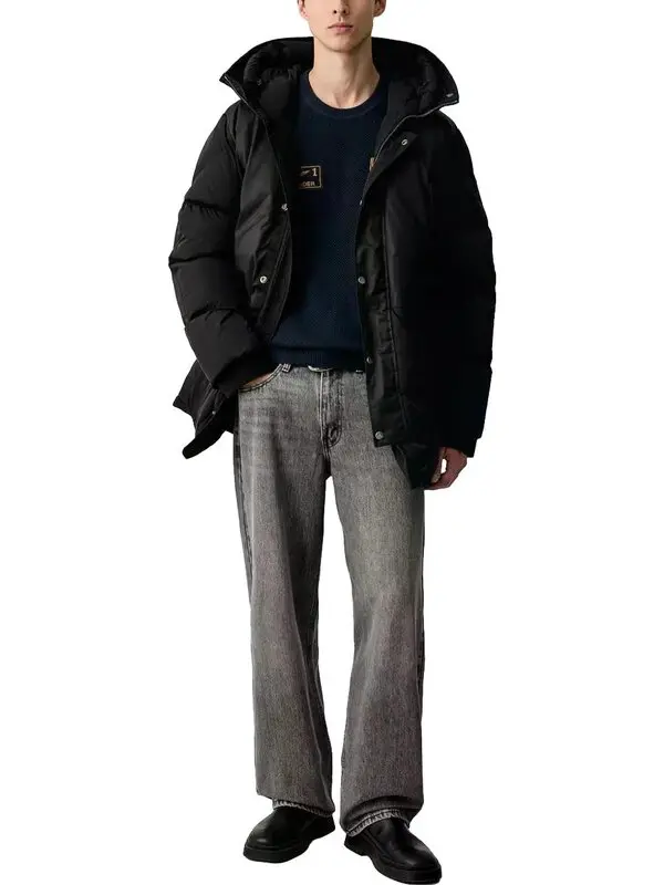 AERONAUTICA MILITARE Hooded Padded Coat - Black