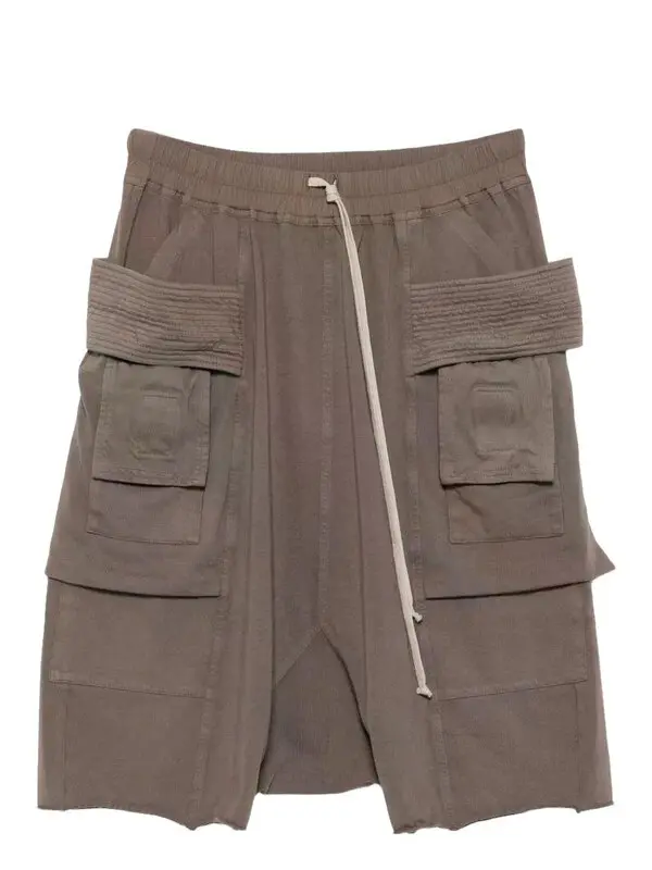 Rick Owens Quilted Cargo Shorts - Grey