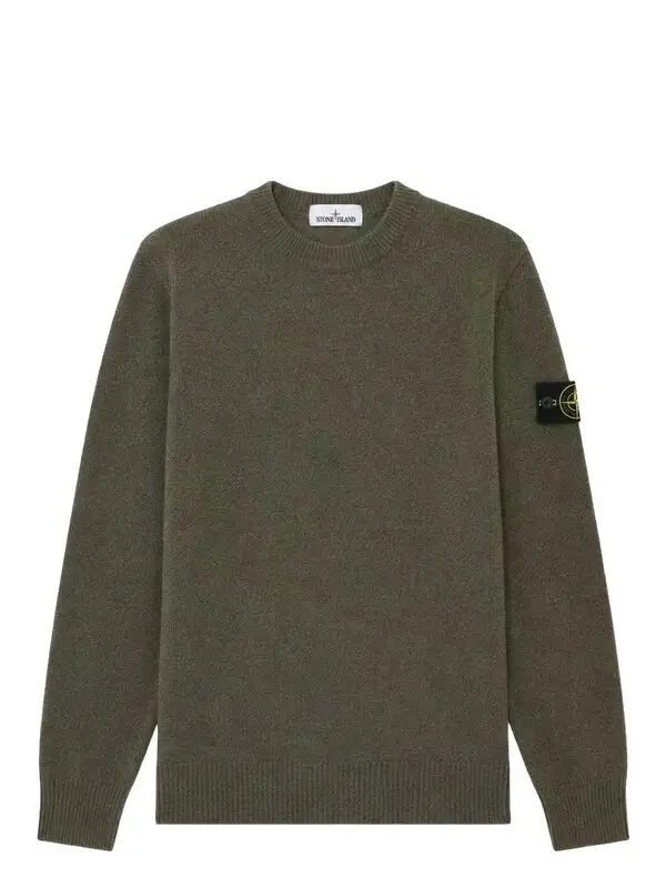 Stone Island Compass Patch Crew-neck Sweater - Green
