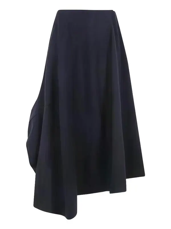 Comme Des Garçons Asymmetric Draped Midi Skirt - Blue