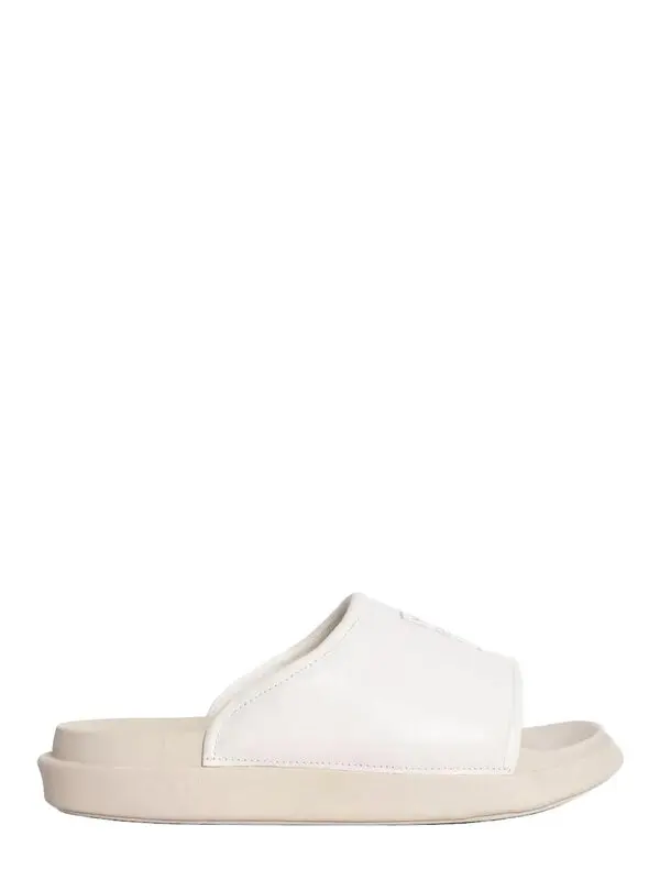 Y3 Logo-print Padded Slides - White