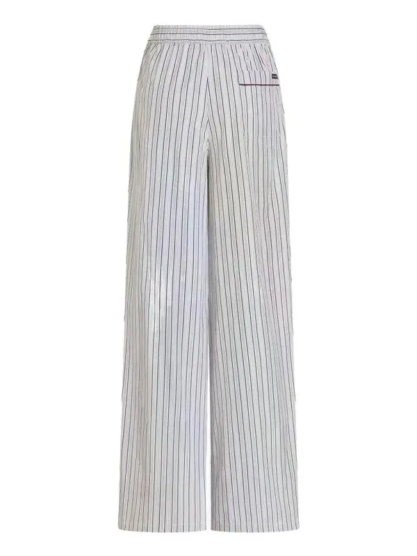 Dolce & Gabbana Striped Poplin Trousers - White