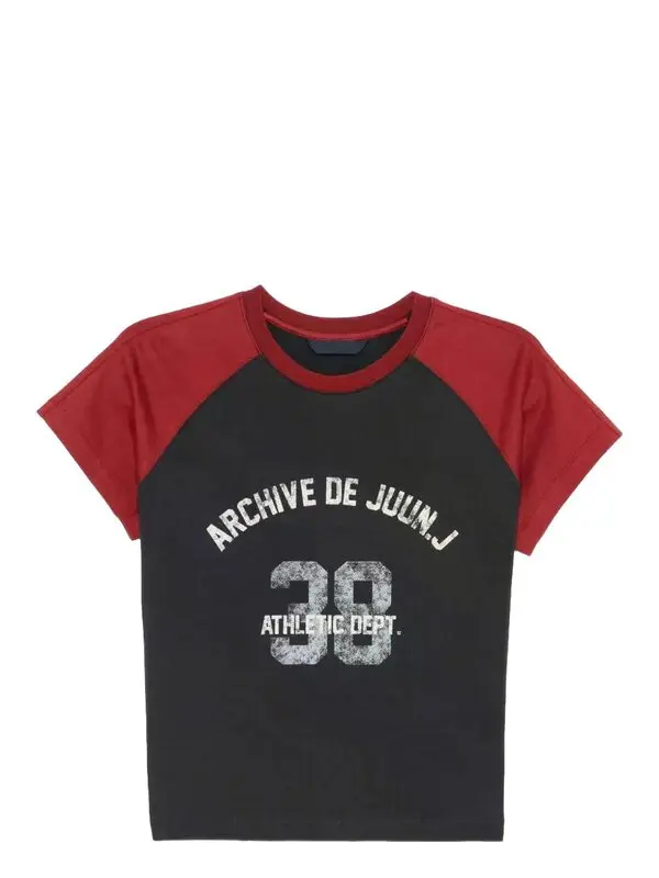 JUUN.J Color-block Short-sleeve T-shirt - Red