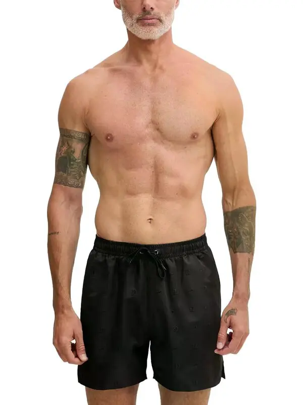 Nike Logo-embroidered Drawstring Swim Shorts - Black