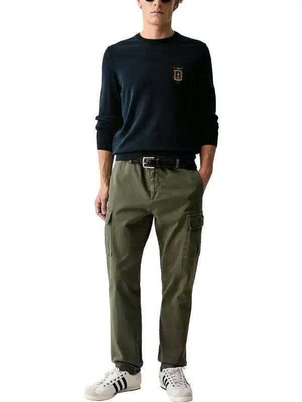 AERONAUTICA MILITARE Embroidered-logo Sweater - Blue