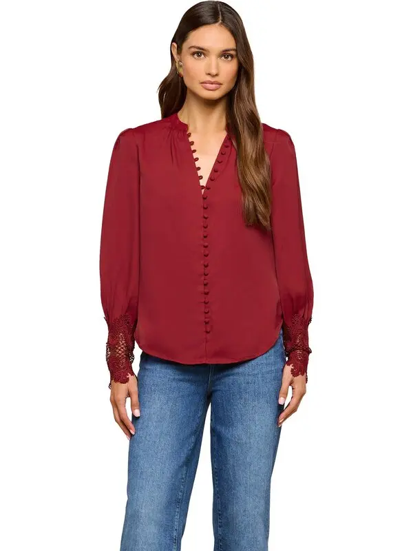 L'Agence Ava Blouse Top - Syrah