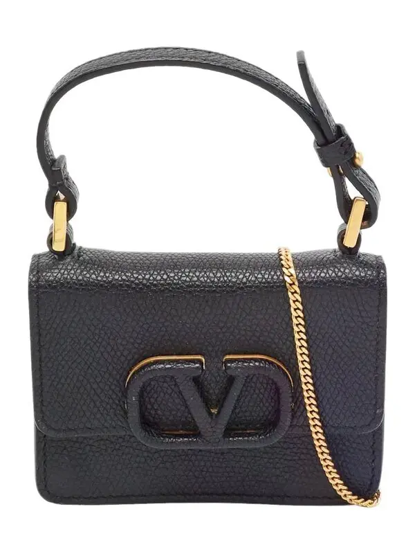 Valentino Garavani Vlogo Leather Crossbody Bag - Black