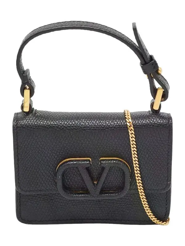 Valentino Garavani Vlogo Leather Crossbody Bag - Black
