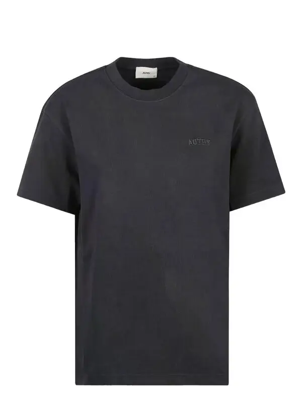 AUTRY Logo-embroidered T-shirt - Grey