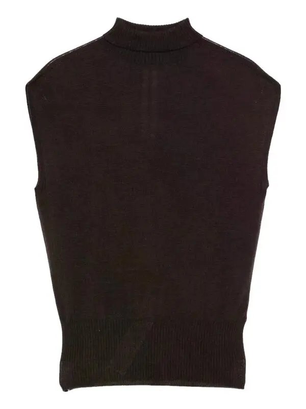 Rick Owens High-neck Sleeveless Tank Top - Brown