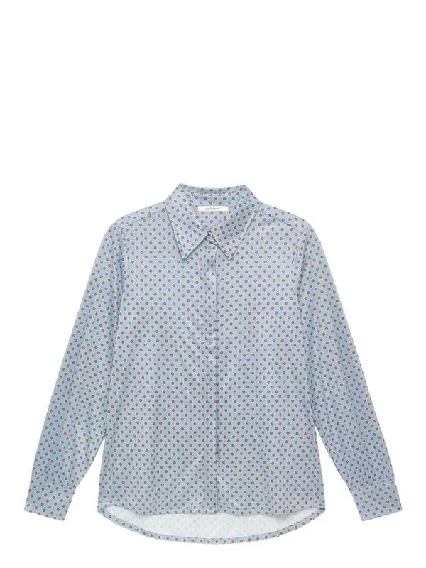 Malìparmi Micro-print Long-sleeve Shirt - Blue