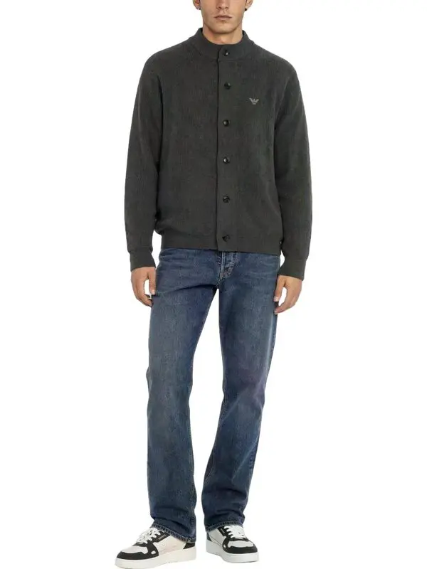 Emporio Armani Logo-plaque Straight-leg Jeans - Blue