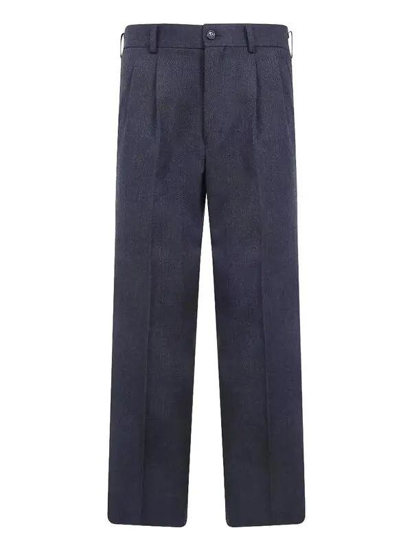 Comme Des Garçons Tailored Wool Trousers - Blue