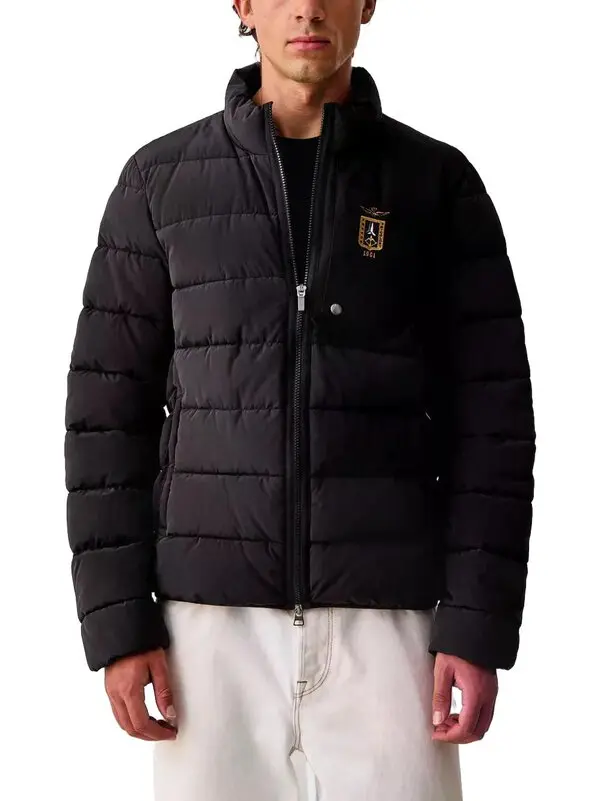 AERONAUTICA MILITARE Quilted Logo-patch Padded Jacket - Black