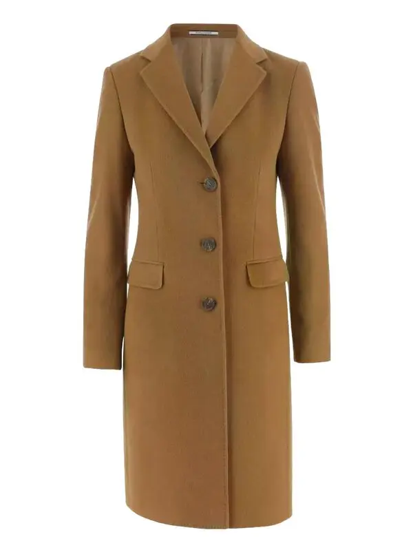 Tagliatore Single-breasted Cashmere Coat - Brown