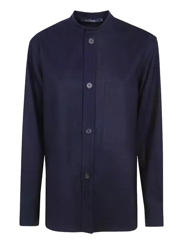 Sofie D'hoore Bela Band-collar Shirt - Blue