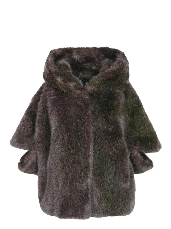 GIOVANNI PARIS Faux-fur Hooded Jacket - Brown