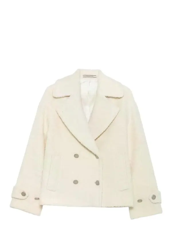 Tagliatore Sheila Double-breasted Bouclé Coat - Neutrals