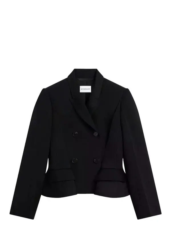 Givenchy Pinch Double-breasted Jacket In Wool - Black