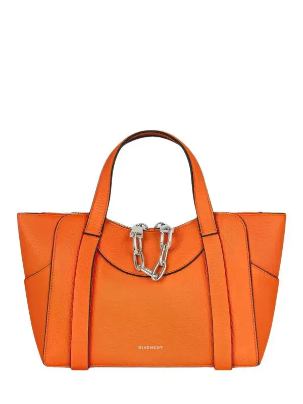 Givenchy Small The Snatch Bag In Grained Leather - Orange