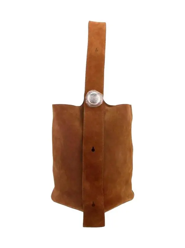 Loewe 2020s Pebble Suede Handbag - Brown
