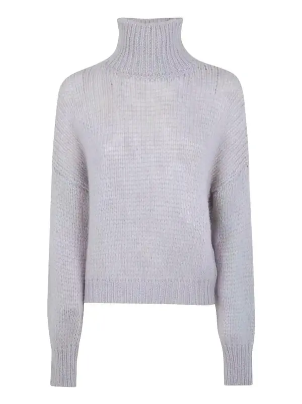NUUR Chunky-knit Turtleneck Sweater - Grey