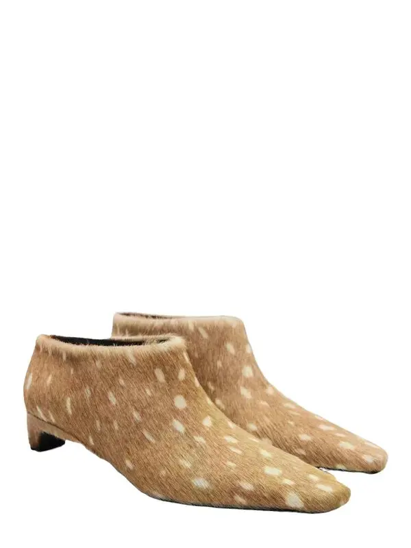 Loulou De Saison Penny Pony-effect Leather Ankle Boots - Brown