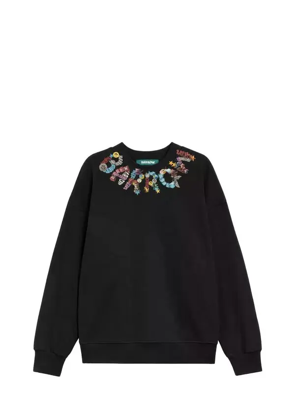 BARROW Logo-print Drop-shoulder Sweatshirt - Black